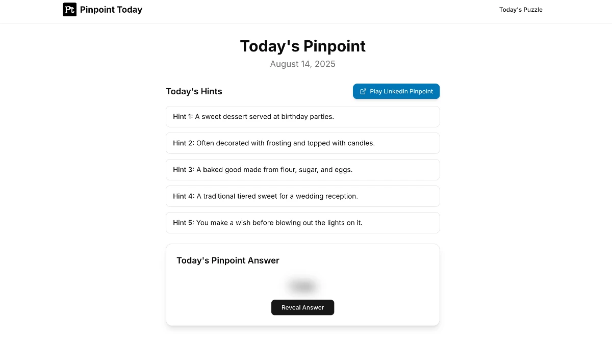 Pinpoint Today - Daily Puzzle Games
